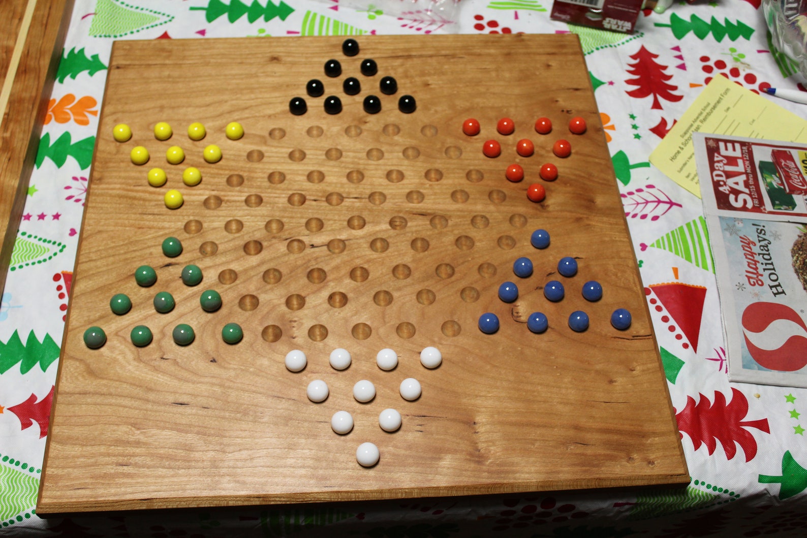 Handmade Chinese Checkers Board - Etsy