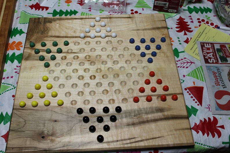 Handmade Chinese Checkers Board - Etsy