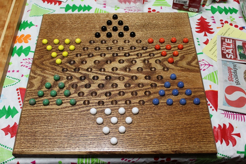 Handmade Chinese Checkers Board - Etsy