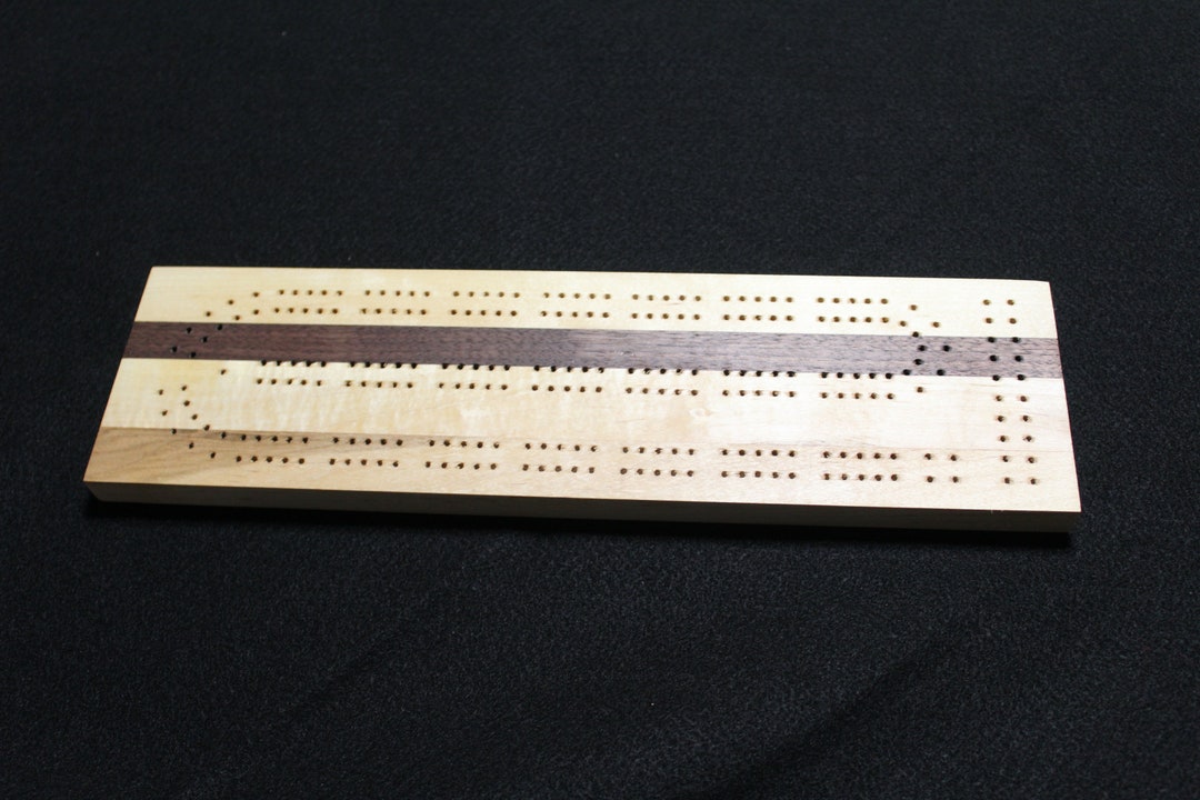 Solid Maple and Walnut 2 Track Cribbage Board - Etsy