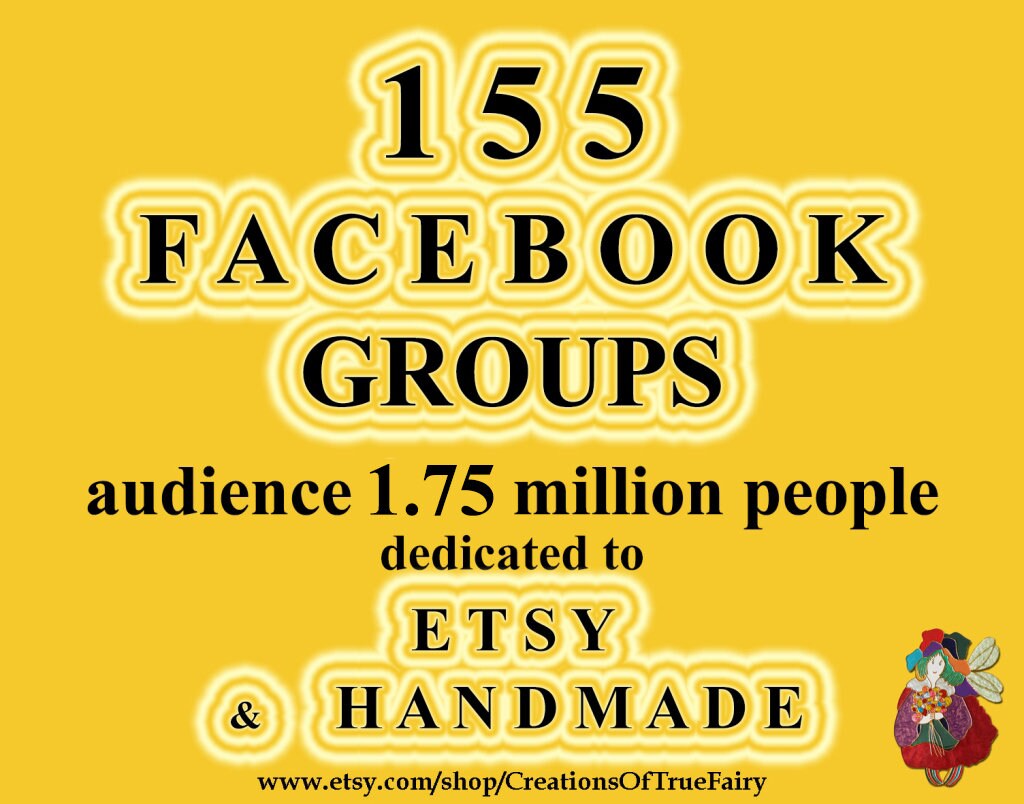 155 Facebook Etsy and Handmade Groups Social Network Promotion Help for ...