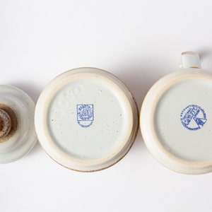 Vintage German Gerz Pottery Sugar Bowl and Creamer, Stoneware Milk Jug ...