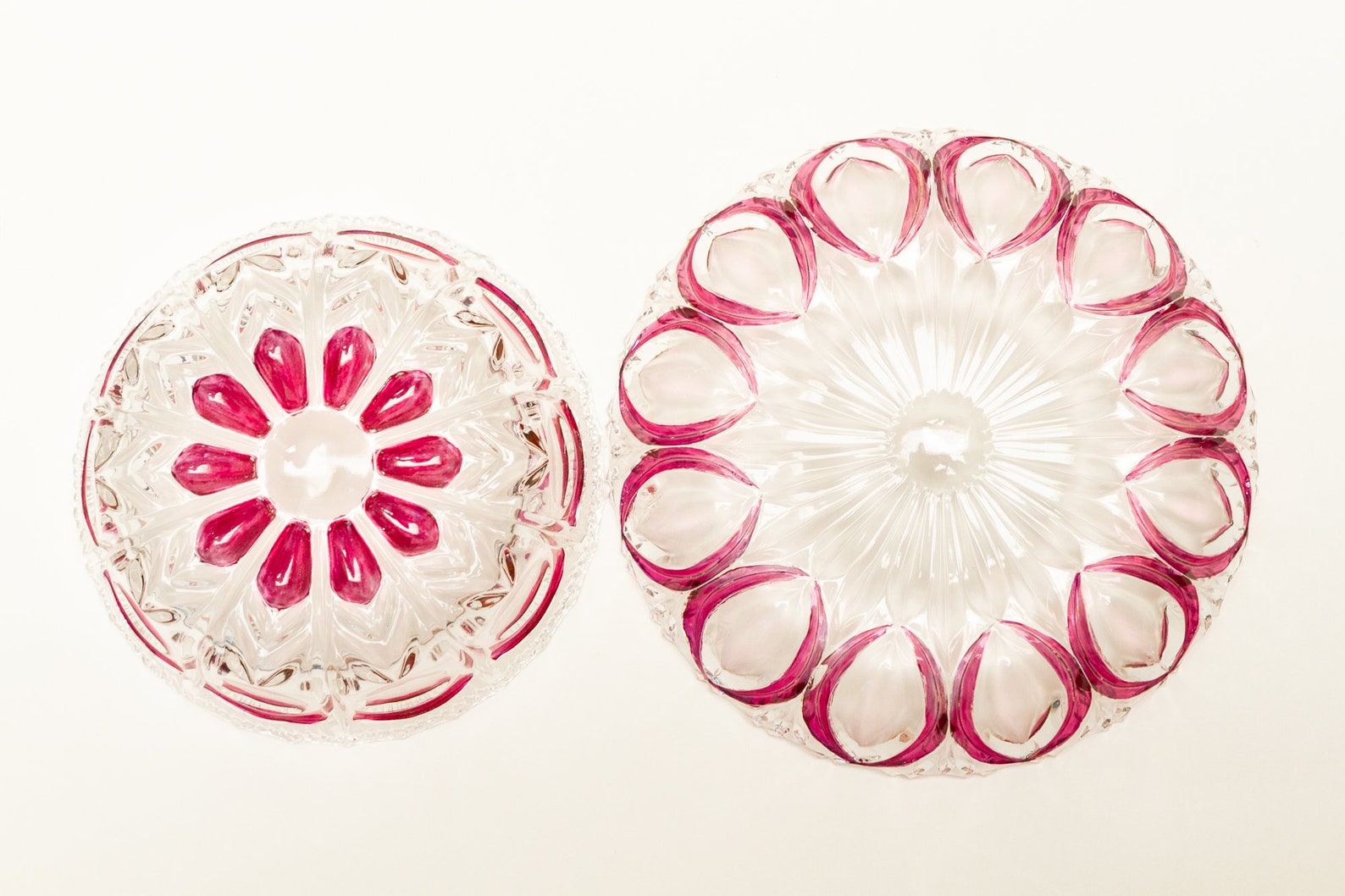 Crystal Glass Dish Set, Glass Bowl Set, Crystal Bowl and Dish Set With ...