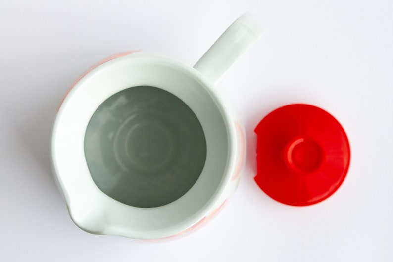 White Porcelain Jug With Lid and Handle, Bareuther Bavaria Ceramic ...