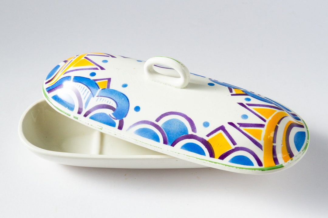 Vintage Art Deco Ceramic Comb Dish: Belgian Vanity Container ...