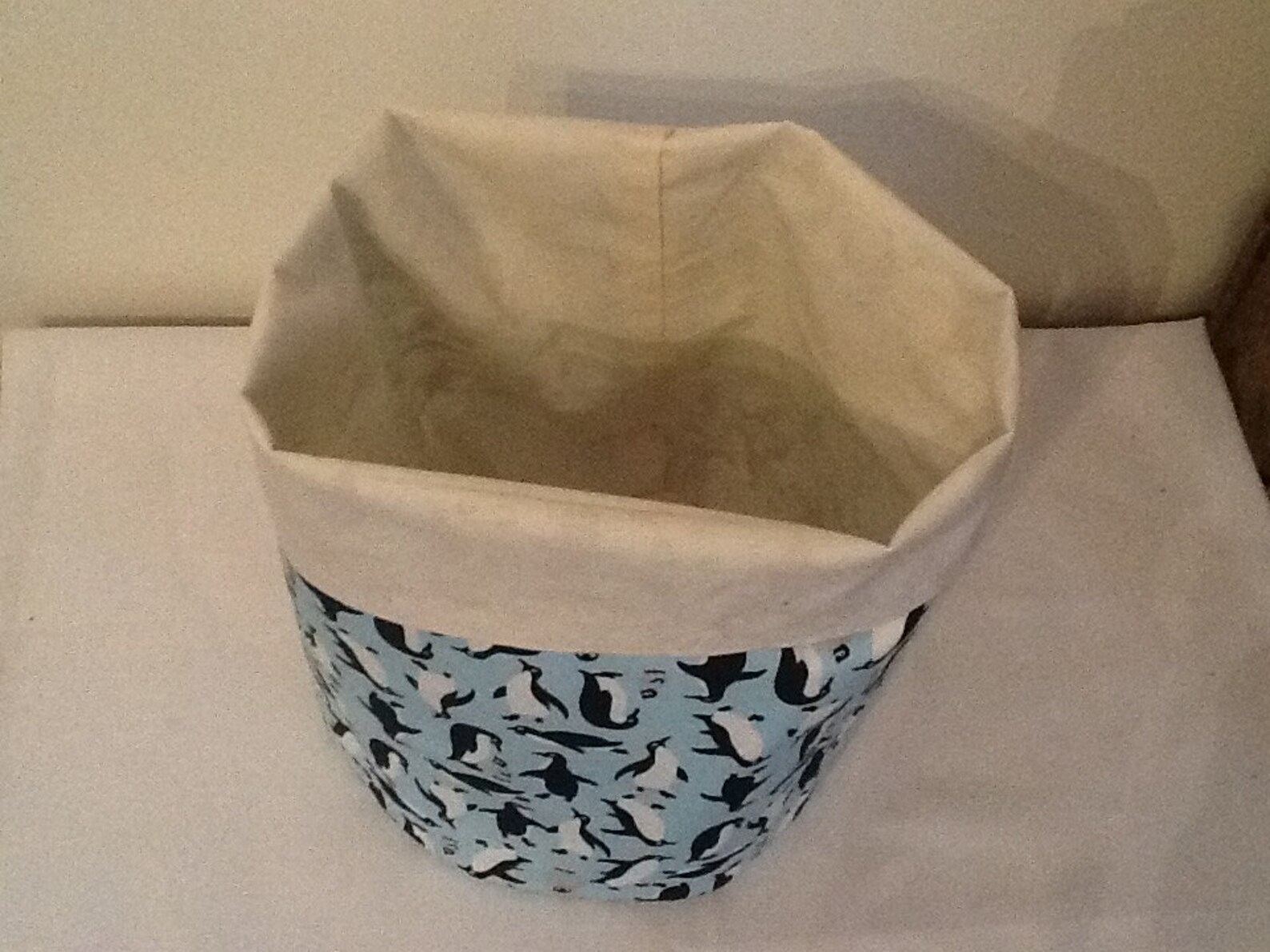 Fabric Storage Box Round Penguin Storage Basket Reversible - Etsy