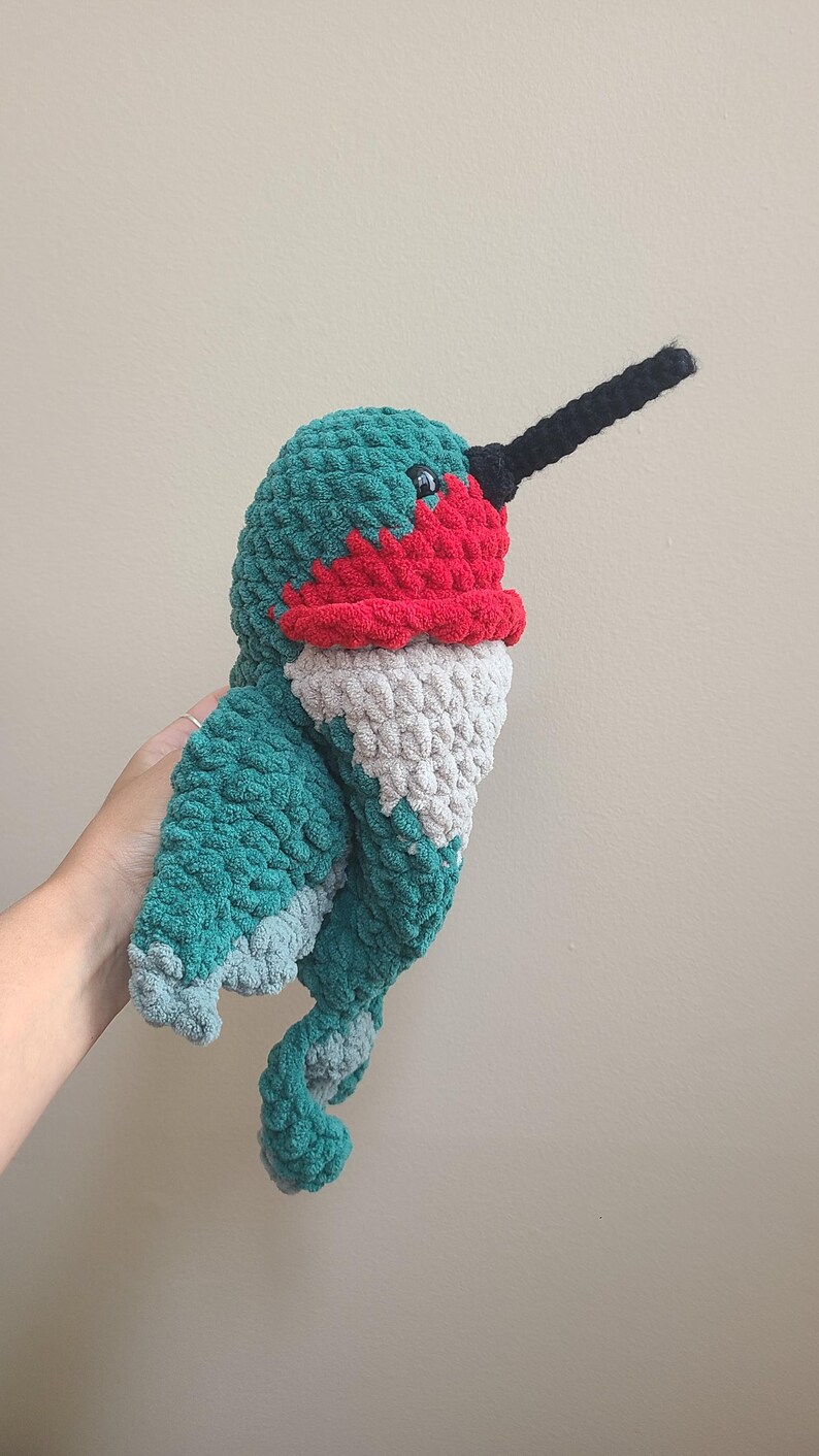 Handmade Crochet Hummingbird Plushie Soft Stuffed Animal Toy - Etsy