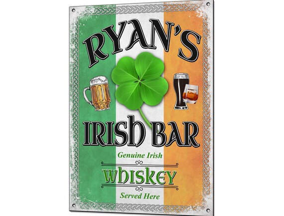 Irish Ireland Personalised Plastic Sign Any Name Custom Plaque - Etsy