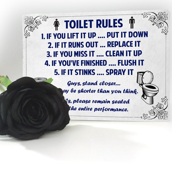 Lift the Toilet Seat Sign - Etsy