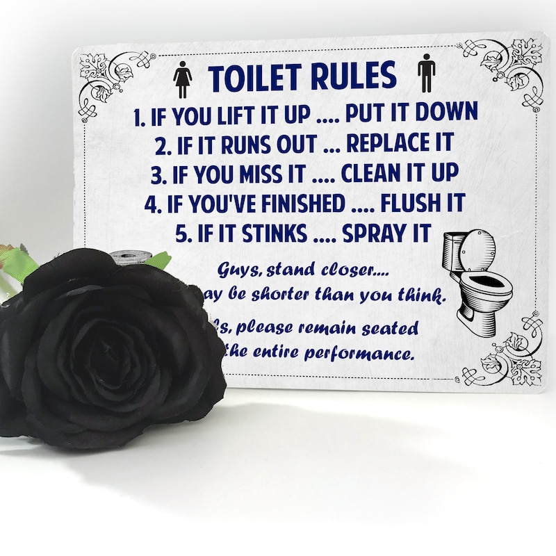 Lift the Toilet Seat Sign - Etsy