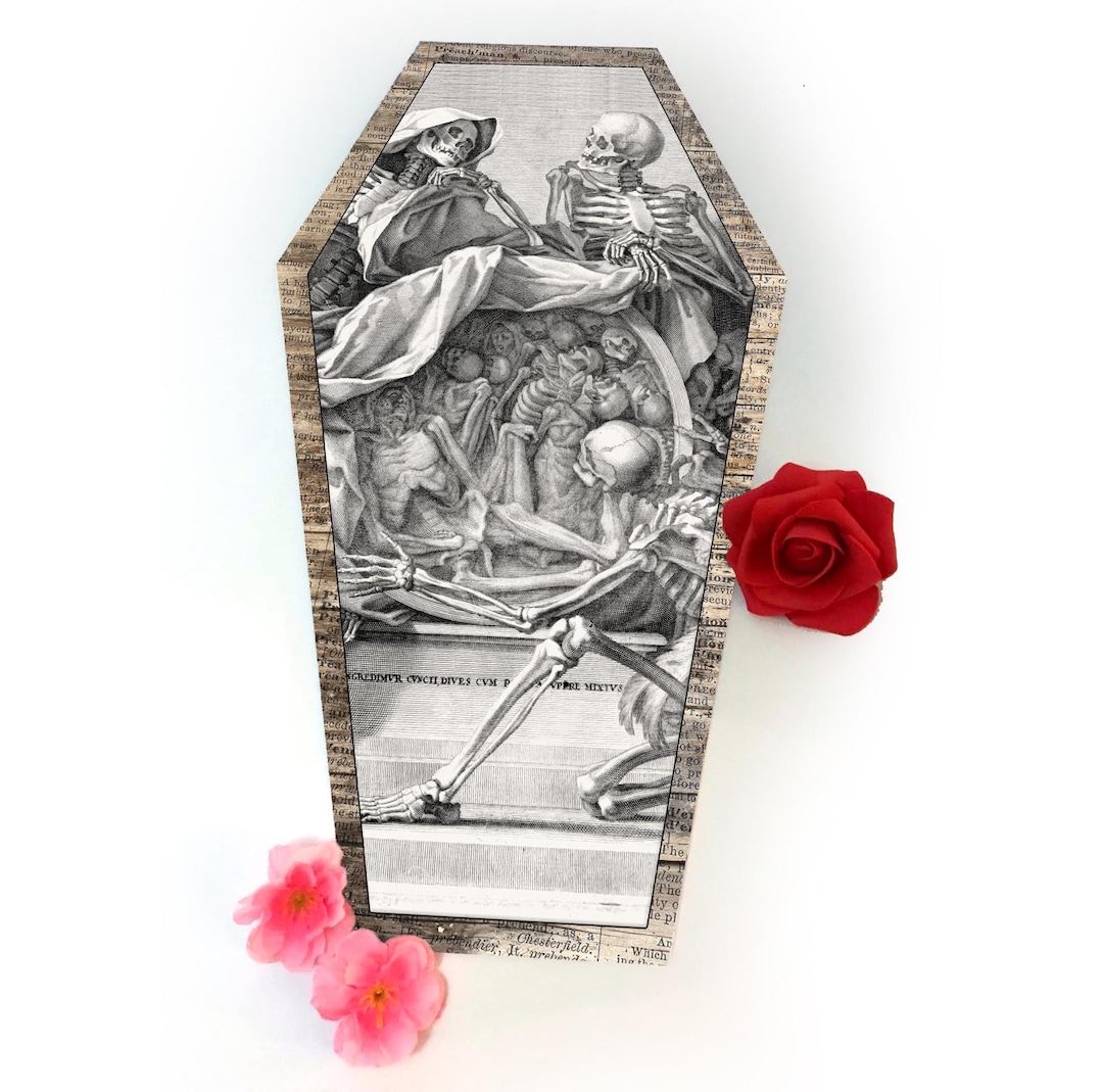 Remember Death Coffin Shaped Plaque Gothic Handmade Sign - 2 Sizes - Etsy
