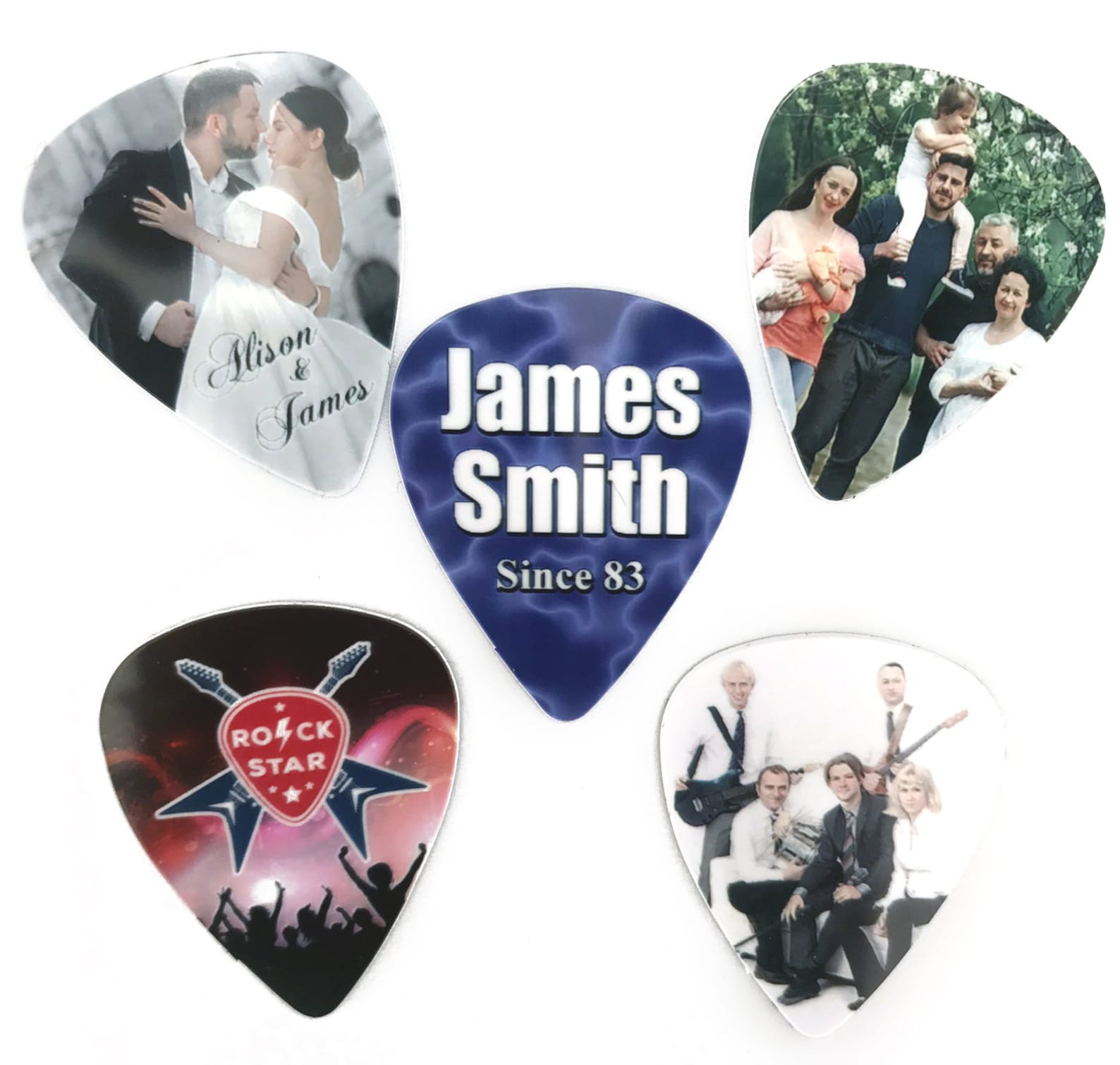 Custom Printed Personalised Guitar Picks With Any Image Photos - Etsy