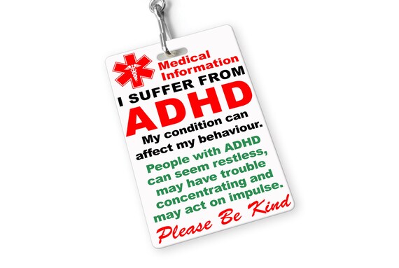 ADHD Information Disability Awareness Information Card & - Etsy