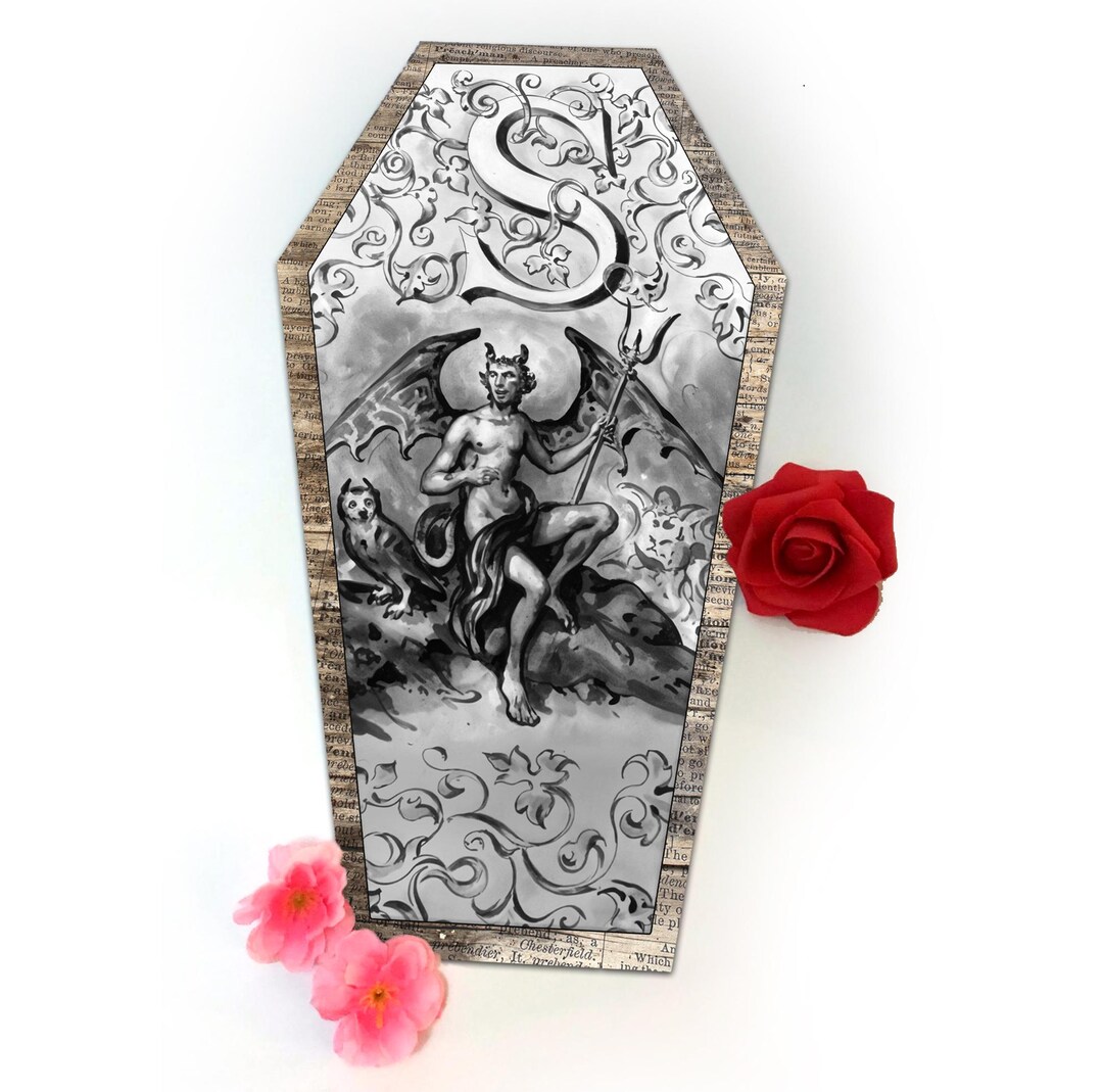 S is for Coffin Shaped Plaque Gothic Handmade Sign - 2 Sizes - Etsy
