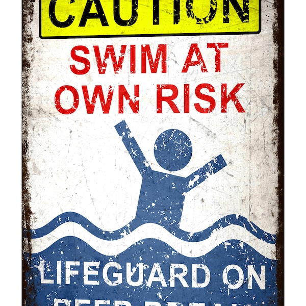 Funny Pool Signs - Etsy