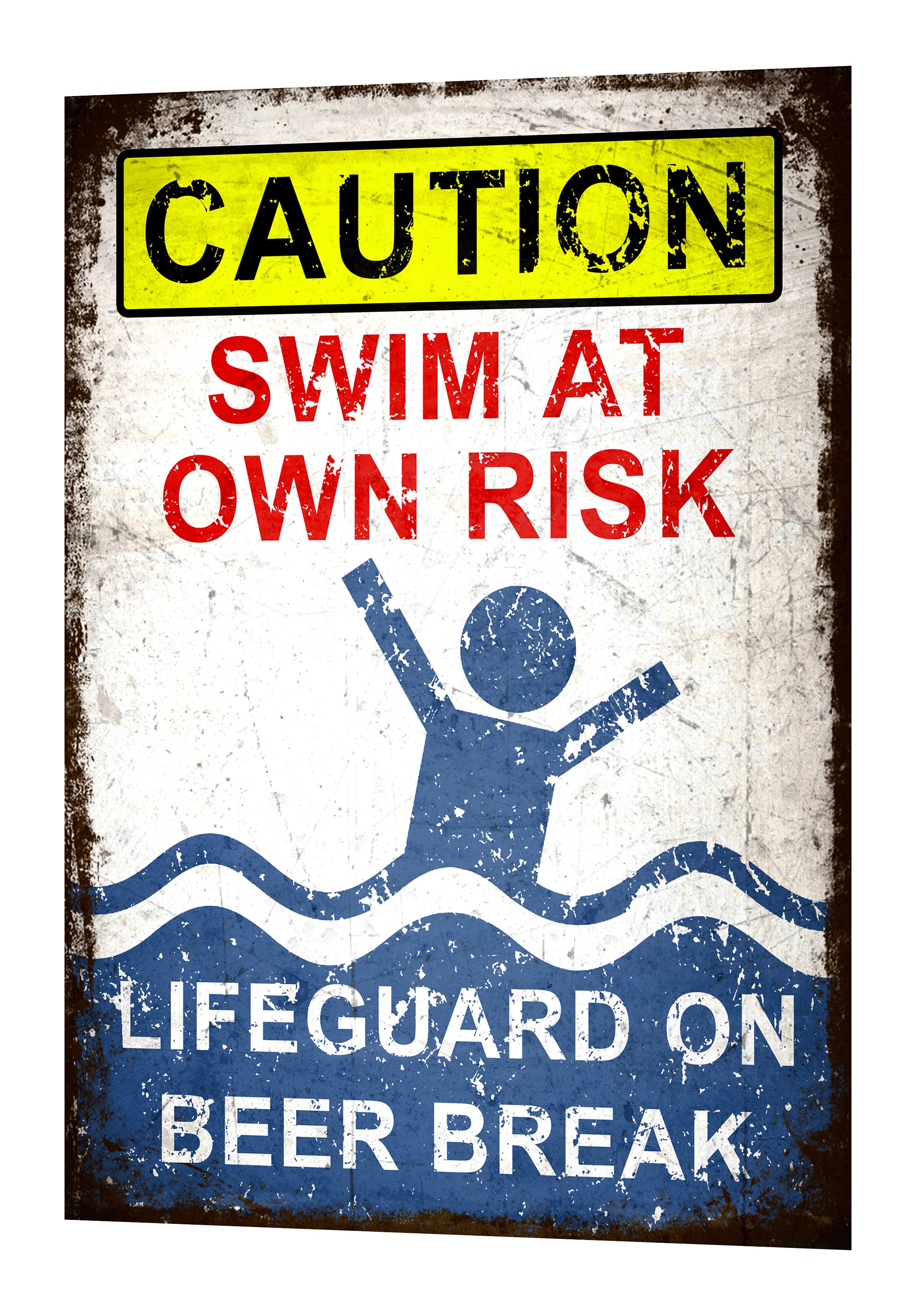 Lifeguard on Beer Break Funny Pool Beach Bar Swimming Retro | Etsy