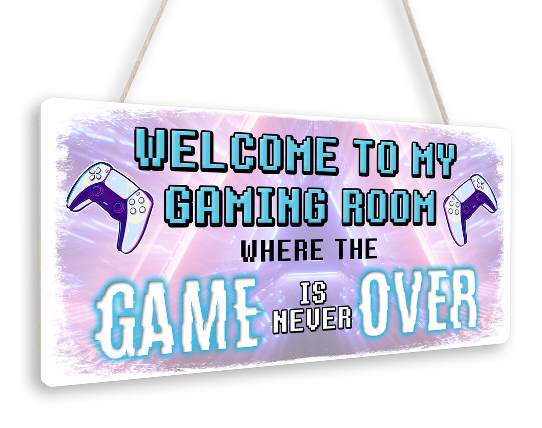 Welcome to My Gaming Room Gamer Door Sign Plaque - Etsy