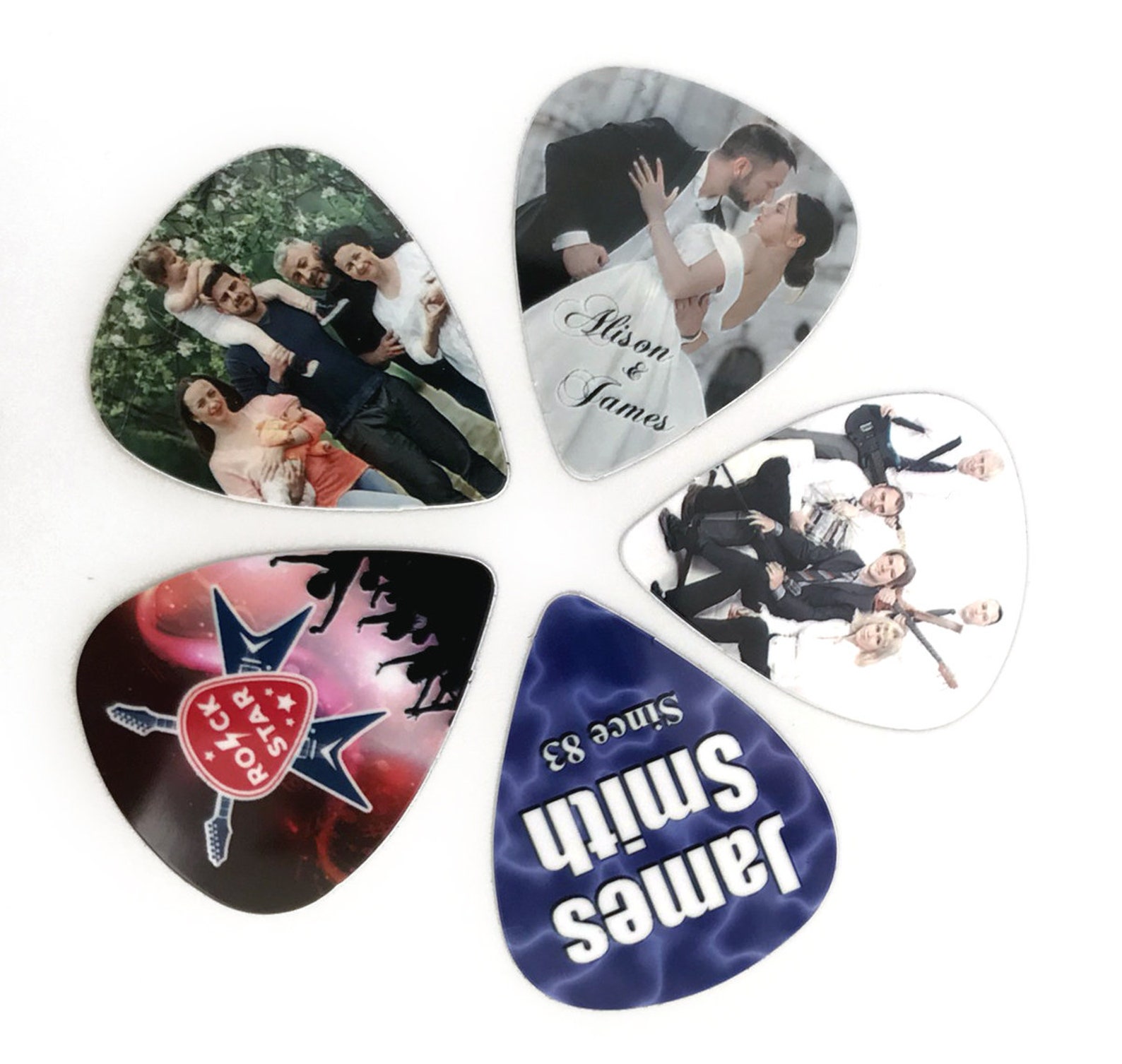 Custom Printed Personalised Guitar Picks With Any Image Photos - Etsy