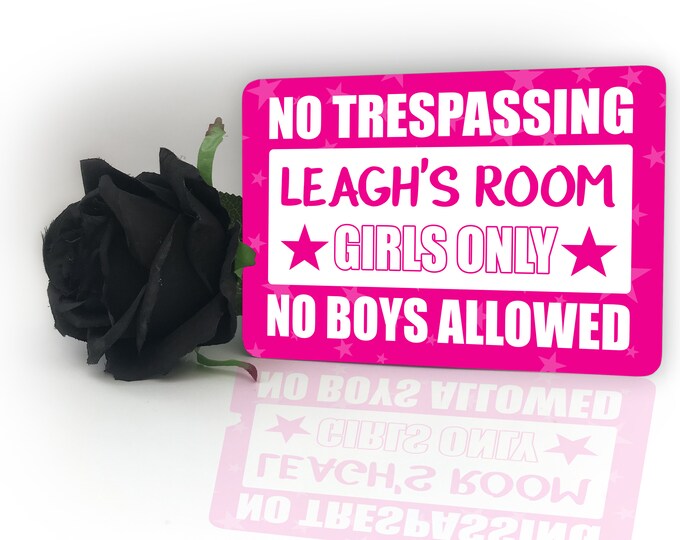 Funny Girls Bedroom Sign for Door or Wall 12 X 8, Easy to Mount PVC ...