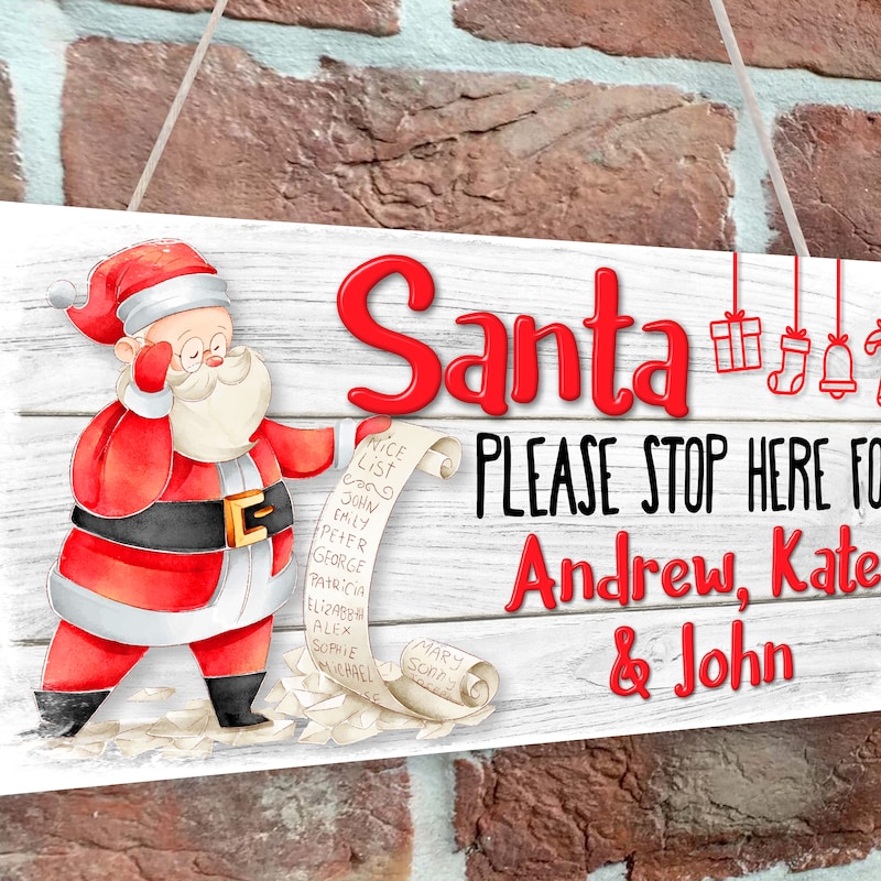 Santa Stop Here Sign - Etsy UK