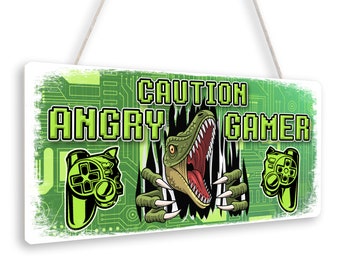 Caution Gamer Sign - Etsy