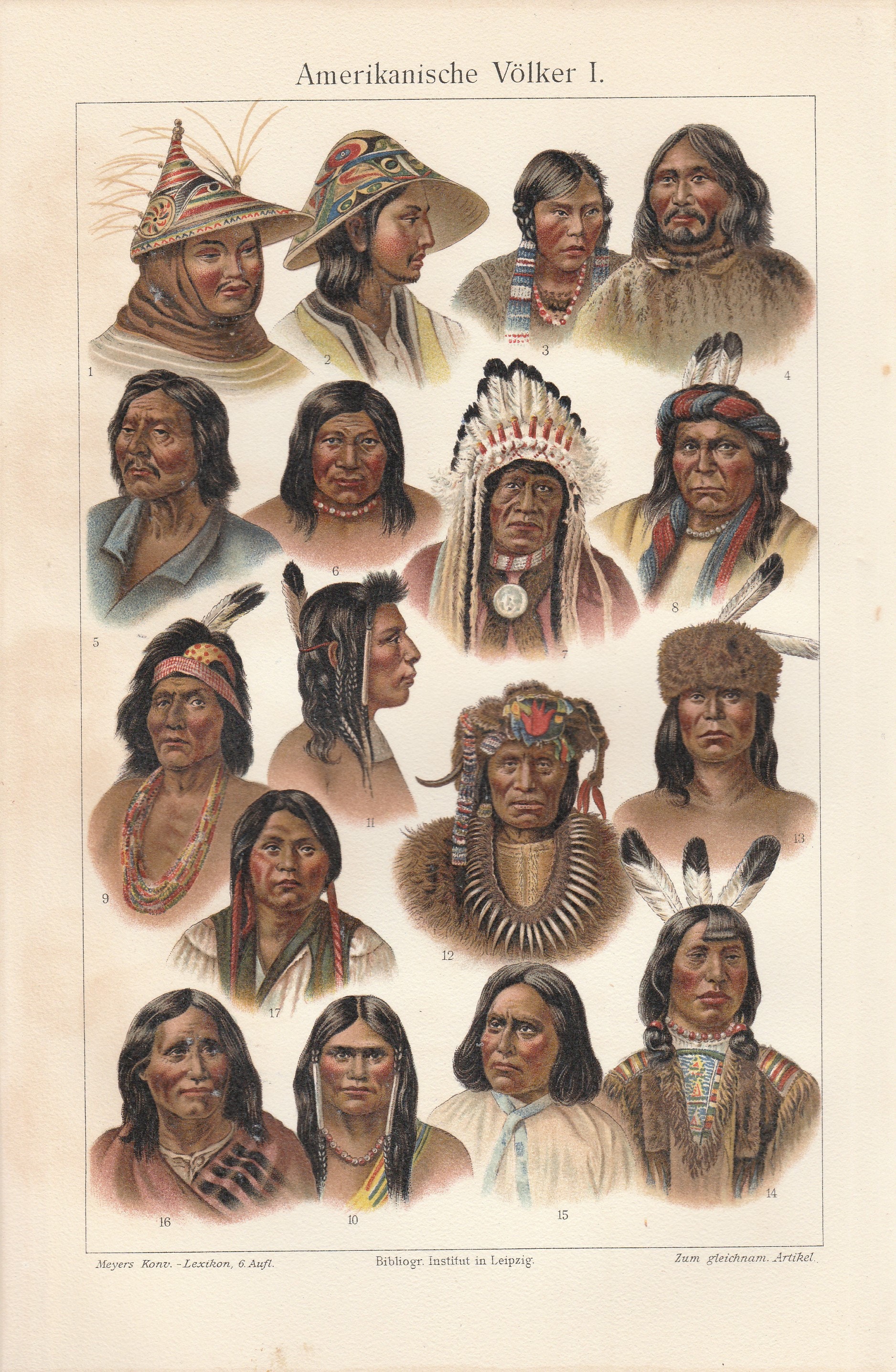 1902 Native American Indians Ojibwe Apache Mandan Pawnee Dakota Eskimo ...