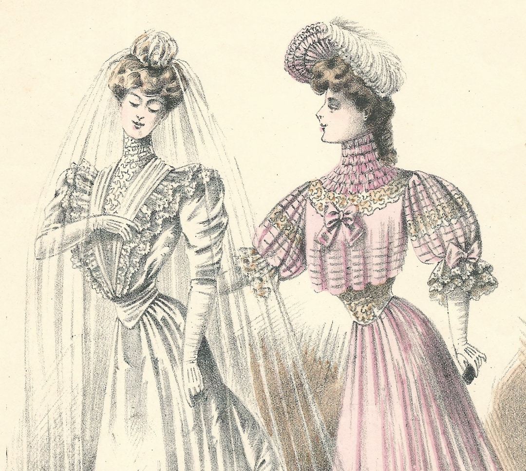 1906 French Fashion in the Early 1900s Paris France Original Lithograph ...