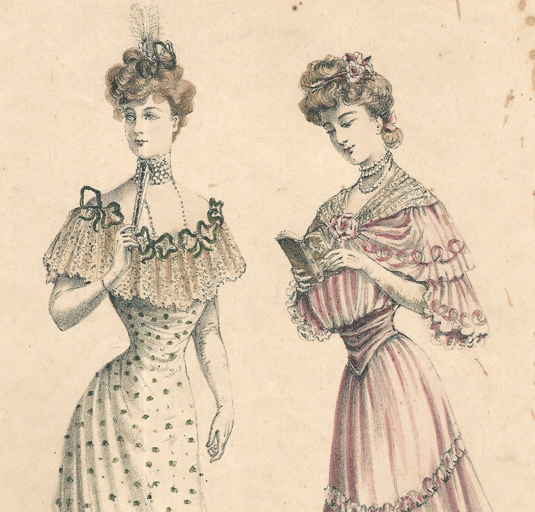 1905 French Fashion in the Early 1900s Paris France Original Lithograph ...