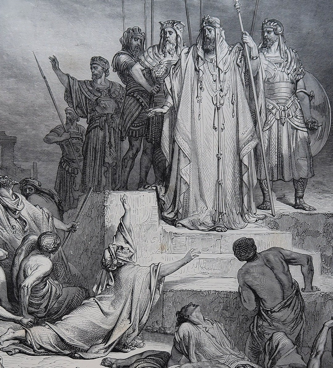 1883 Bible the Famine in Samaria Old Testament Gustave - Etsy