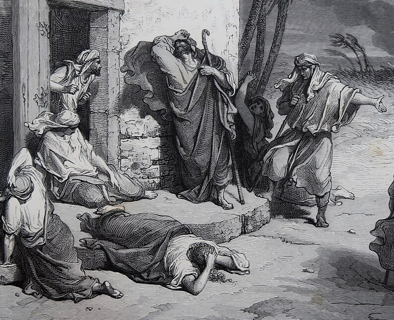 1883 Bible Job Hears of His Misfortunes Gustave Doré - Etsy