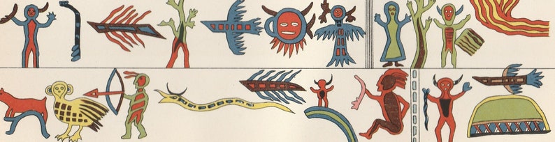 1902 Pictorial Writing of the Ojibwe Indians wabeno Songs Original ...