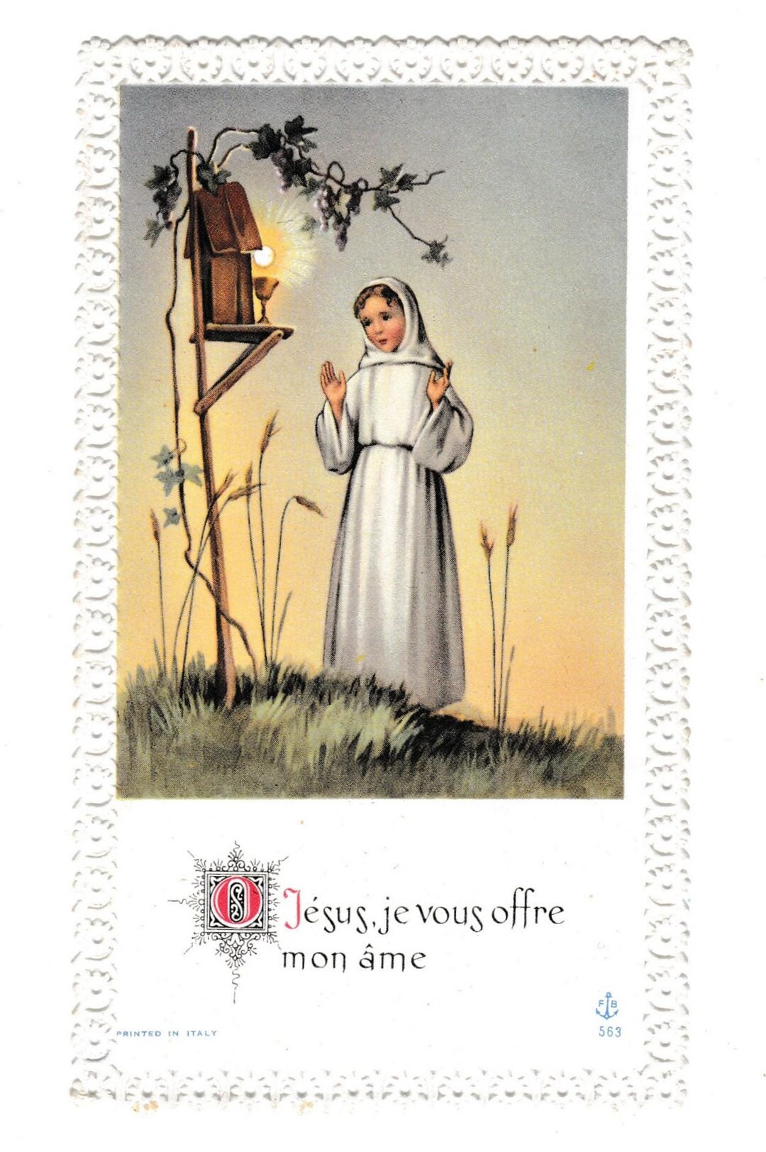 Vintage First Communion Holy Card | Printed in Italy | Vintage Catholic ...