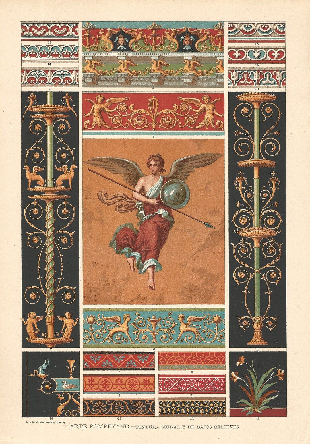 Roman Art Pompeii Mural Paintings and Bas-reliefs Decoration Ancient ...