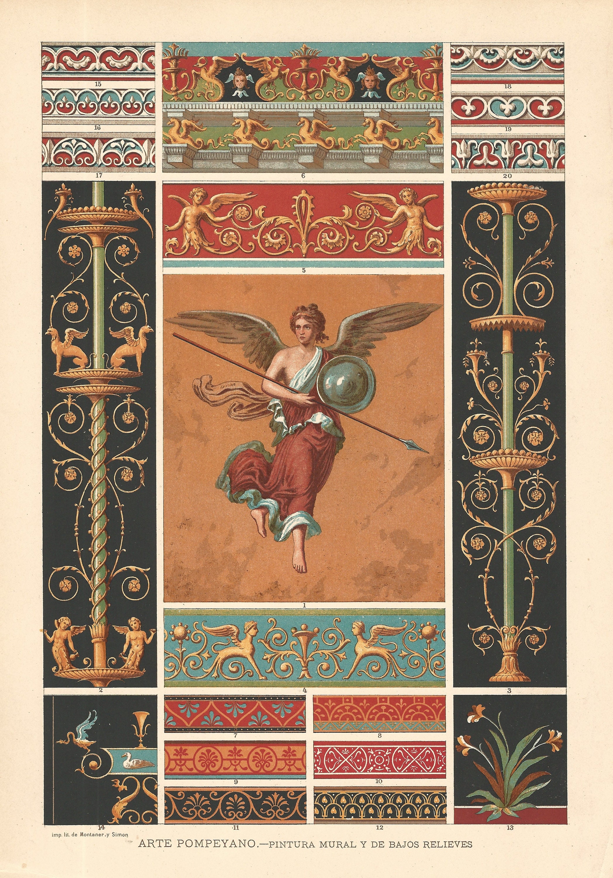 Roman Art Pompeii Mural Paintings and Bas-reliefs Decoration Ancient ...