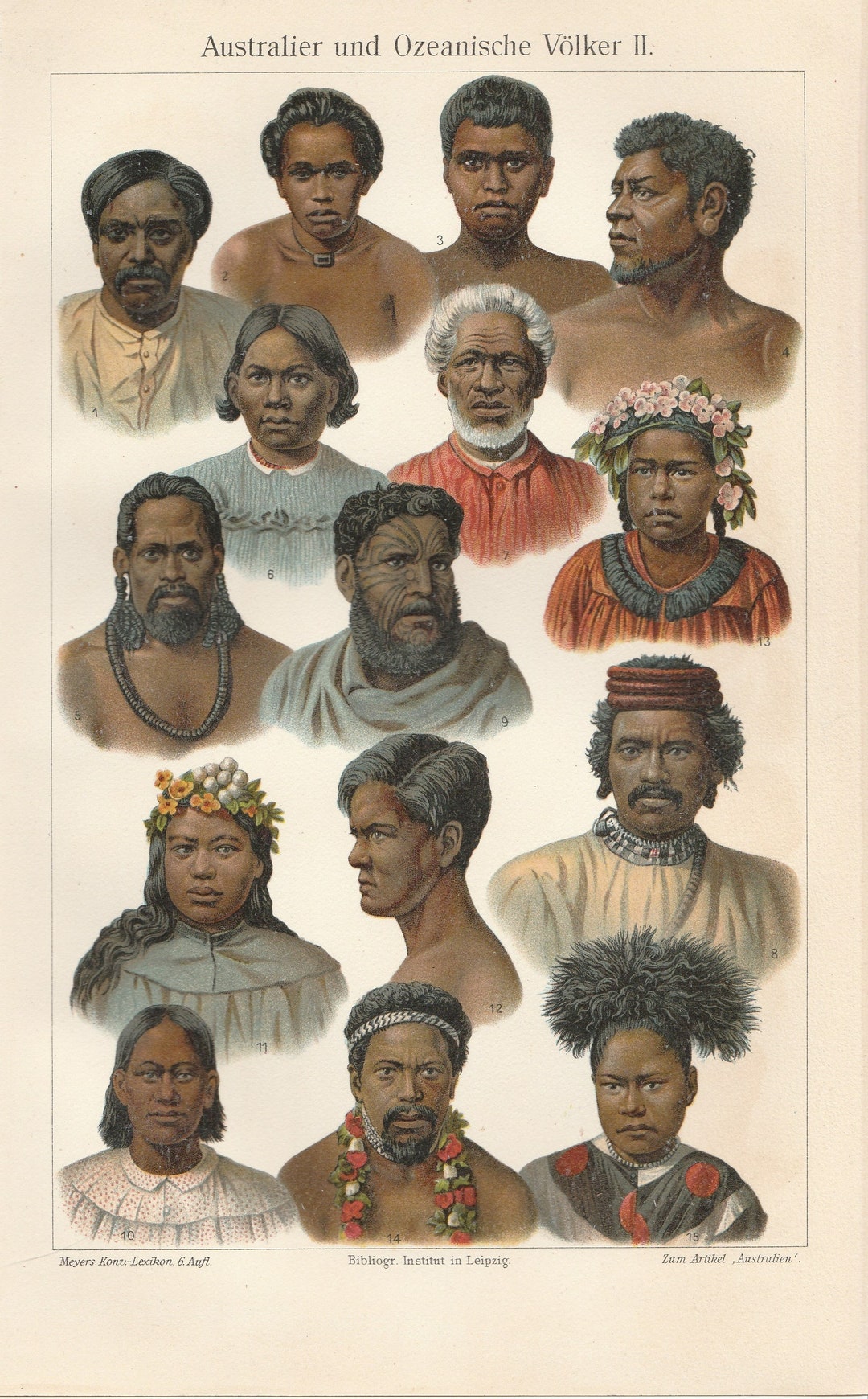 1902 Indigenous Peoples of Oceania and Australia Micronesia Polynesia ...