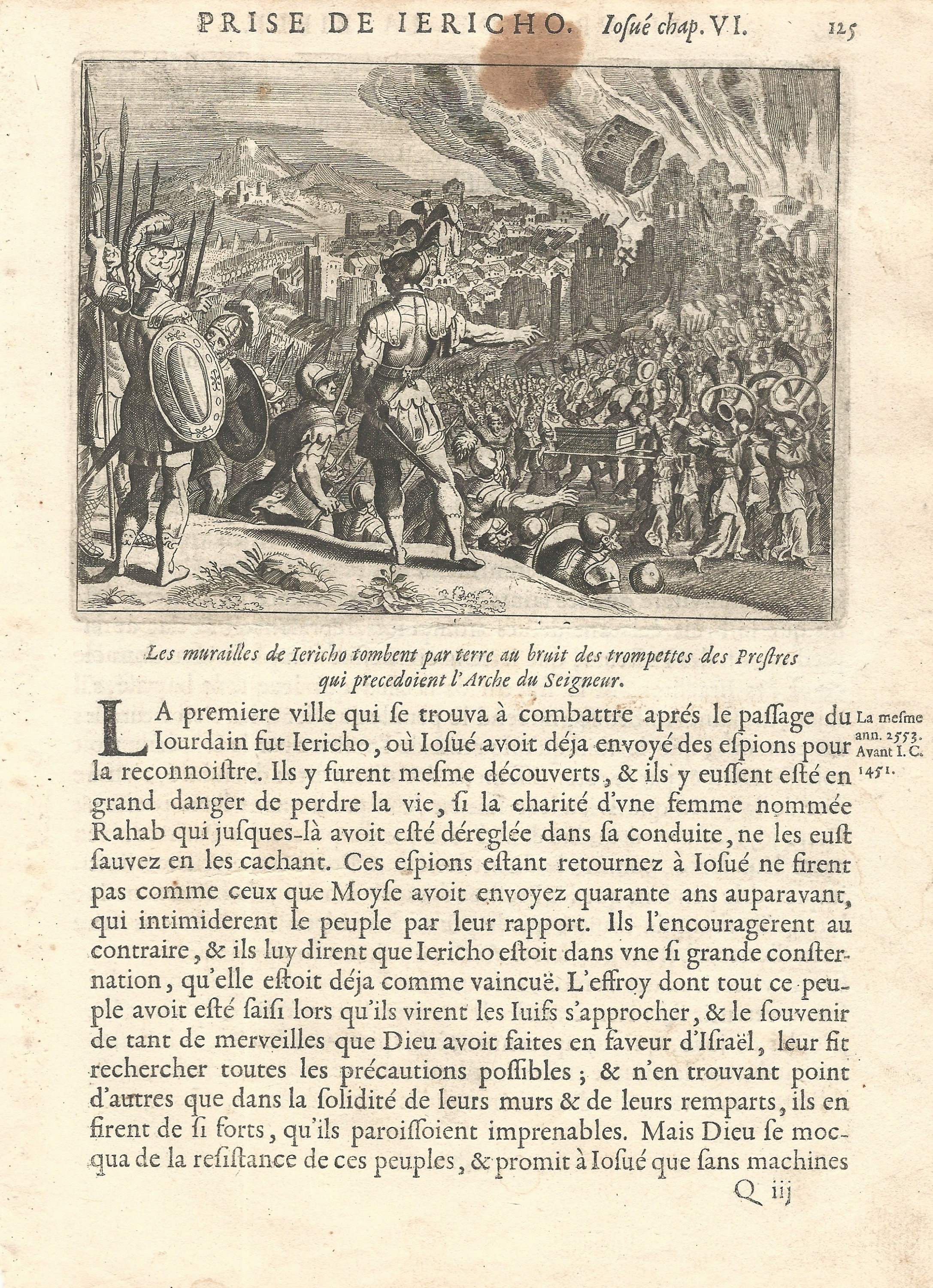 1674 Bible the Battle of Jericho Book of Joshua Wall of - Etsy