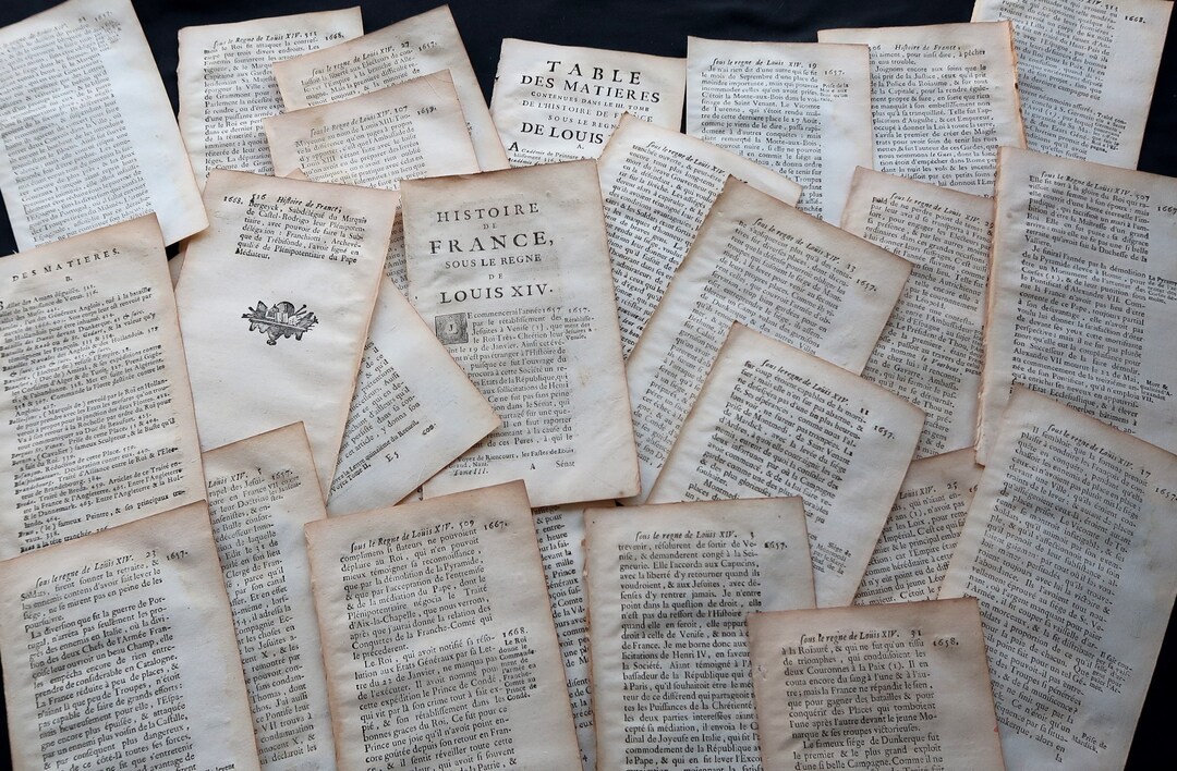 1700s Antique Paper From the 18th-century Antique Book Pages History of ...