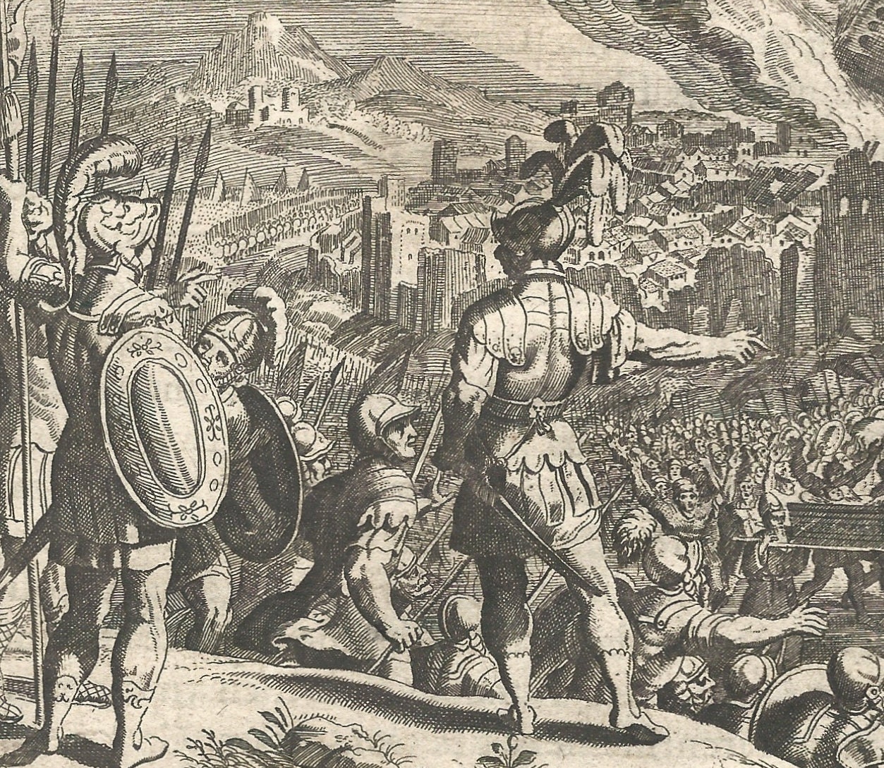 1674 Bible the Battle of Jericho Book of Joshua Wall of - Etsy