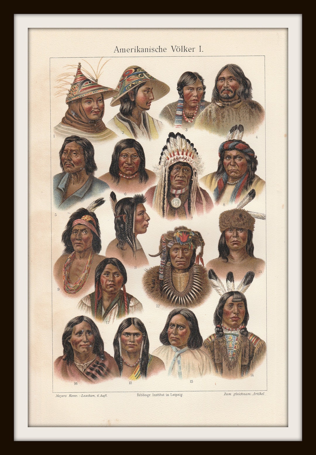 1902 Native American Indians Ojibwe Apache Mandan Pawnee Dakota Eskimo ...