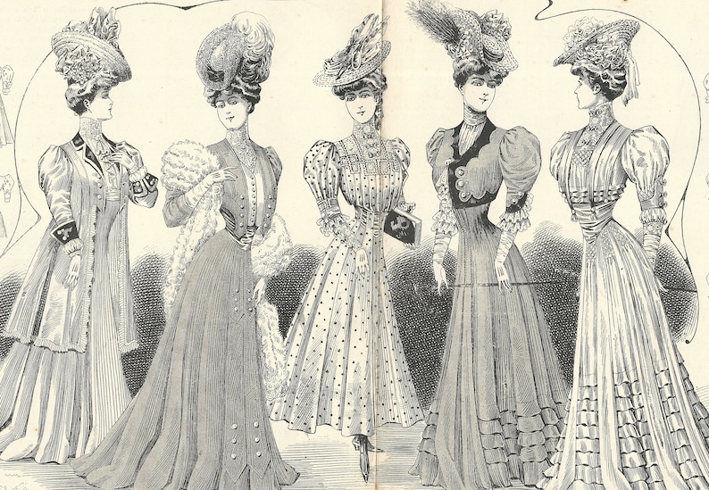 1905 French Fashion in the Early 1900s Paris France Original - Etsy