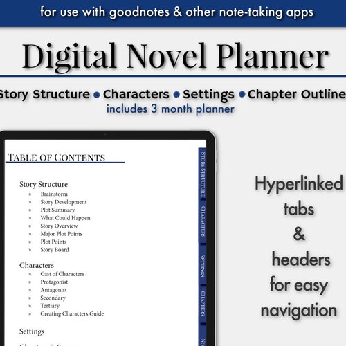 Nanowrimo Digital Novel Planner Nanowrimo Worksheets - Etsy