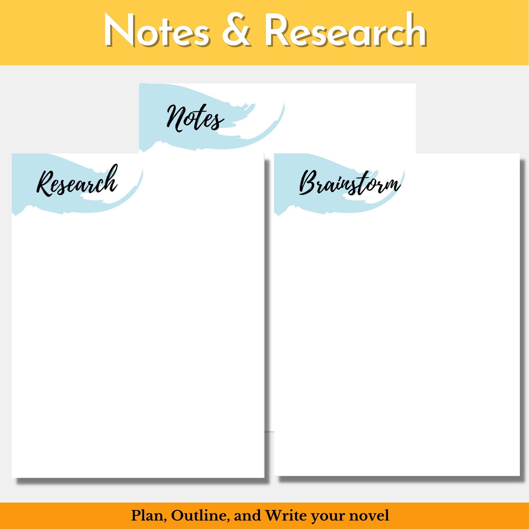 Writing Planner/novel Planner Printable/ Printable Workbook/ - Etsy