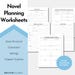Printable Novel Writing Worksheets| PDF Fillable Novel Planner| Novel ...