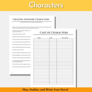Nanowrimo 30 Day Novel Worksheets| Writing Planner| Novel Planner - Etsy