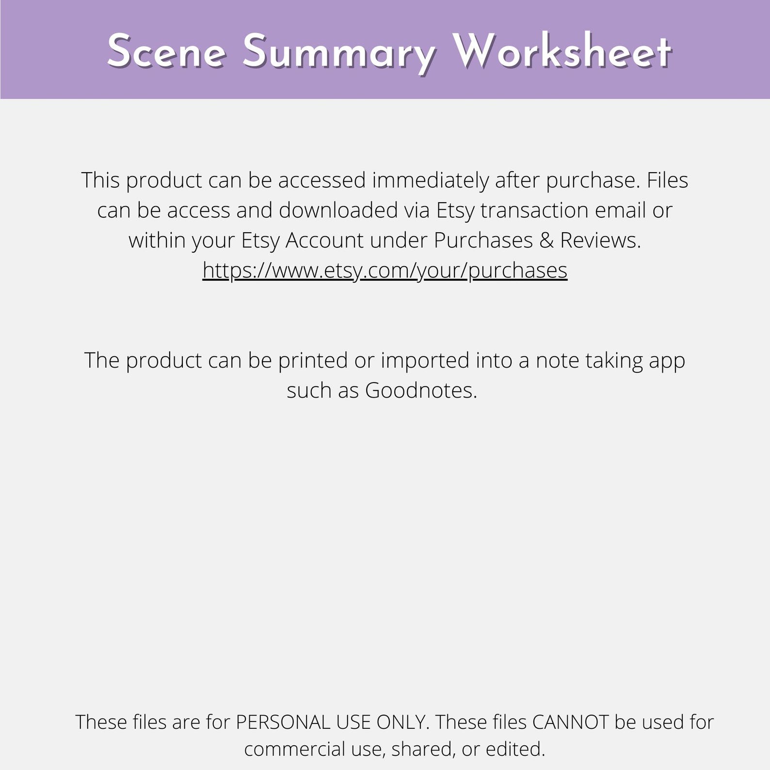 Novel Scene Planning Worksheet: Printable Scene Outline (PDF) - Etsy
