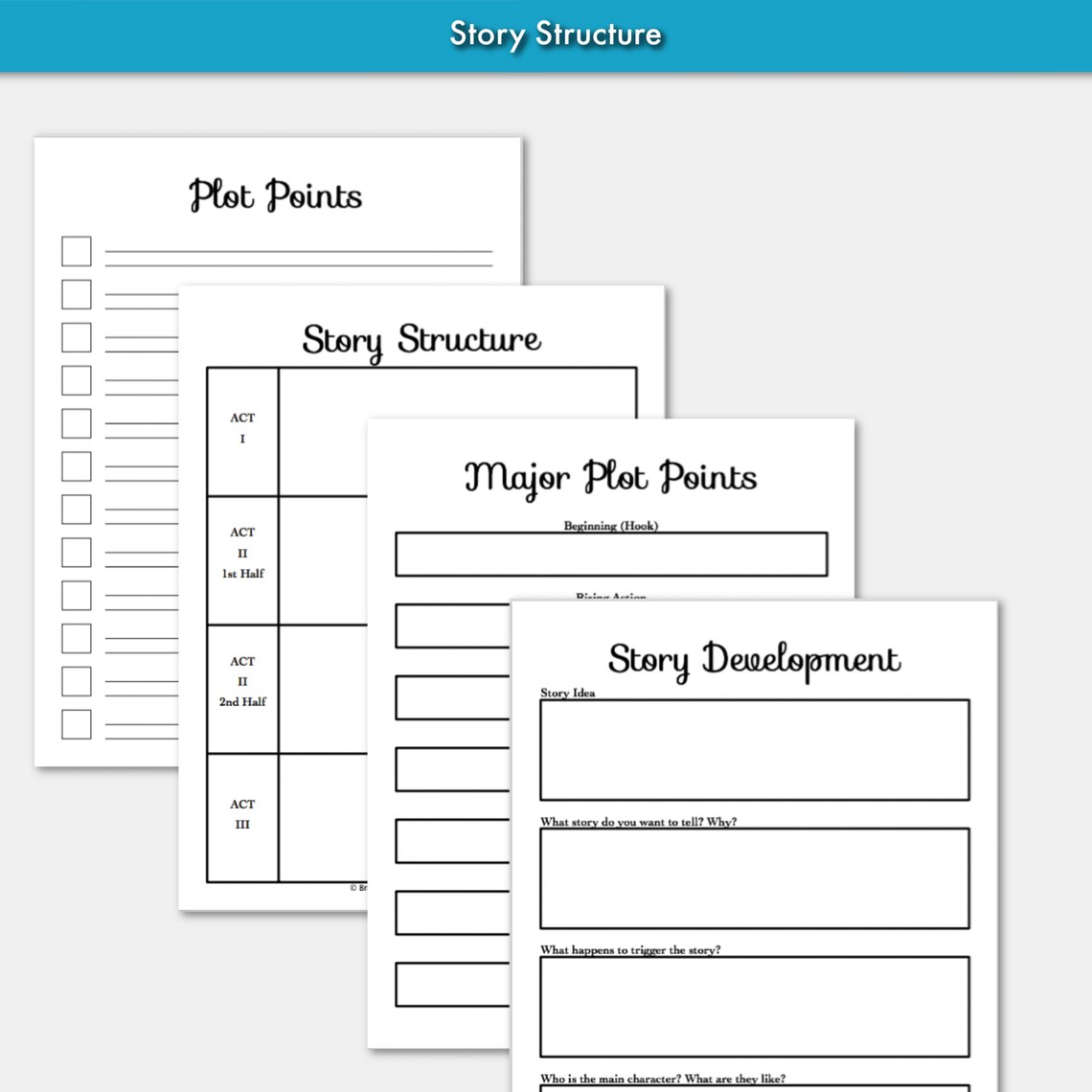 Novel Writing Worksheets/ Writing Planner/Novel Planner | Etsy
