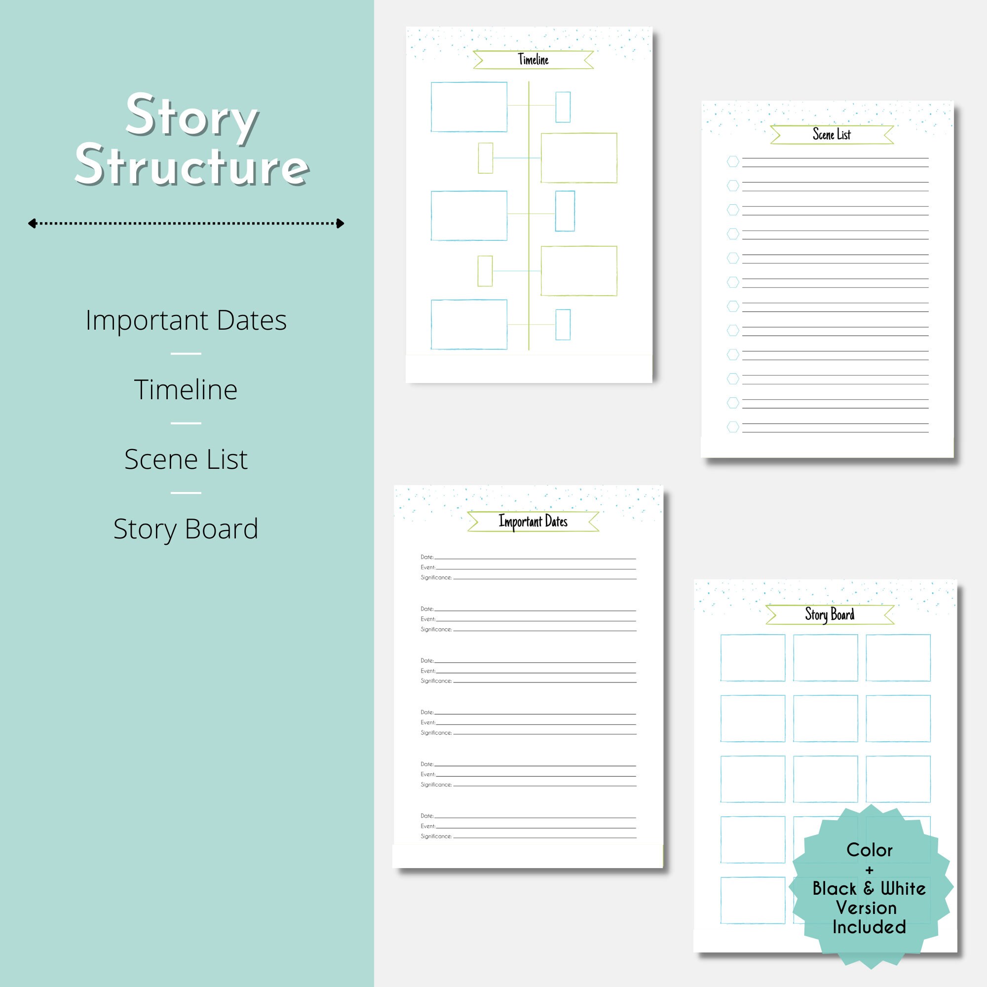 Novel Planning Worksheets: Story Development(pdf) - Etsy