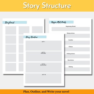Writing Planner/novel Planner Printable/ Printable Workbook/ Writing ...