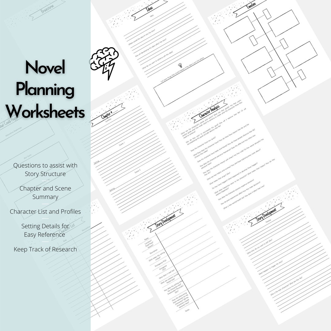 Novel Planning Worksheets: Story Development(pdf) - Etsy