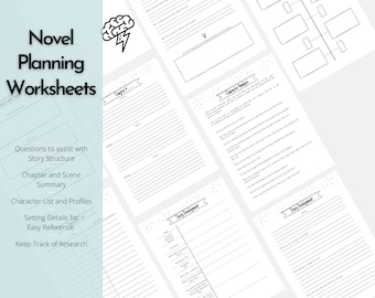 Novel Writing Planning Worksheets - Etsy